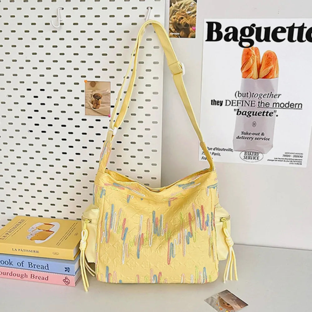 Contrast Texture Shoulder Bag – Fembags